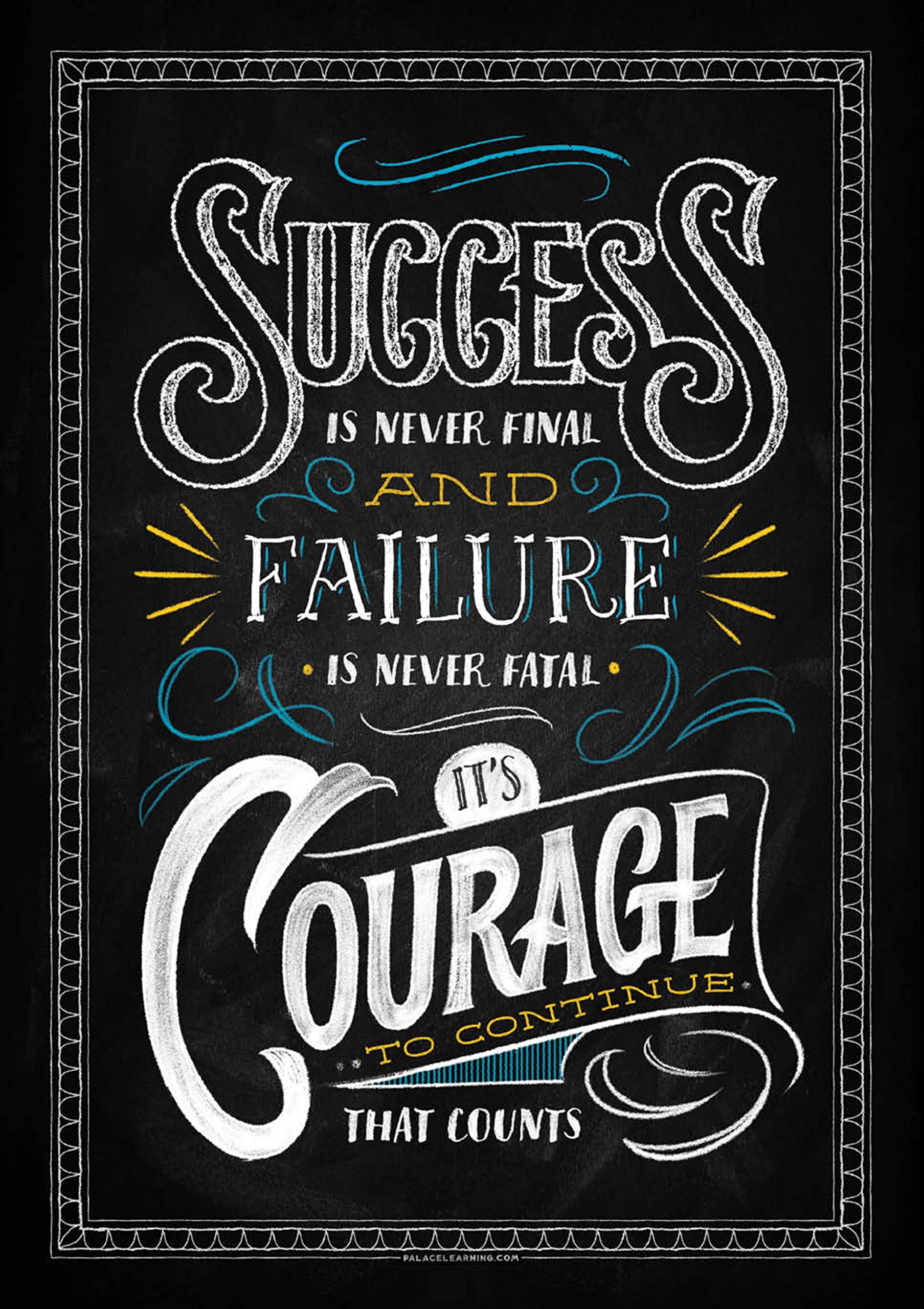 16 Inspirational Classroom Posters - Chalkboard Motivational Quotes for ...