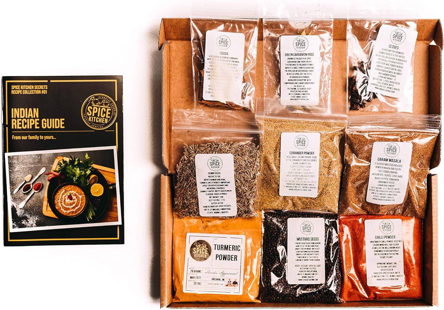 Spice Kitchen 9 Indian Spice Collection, individual spice packs ...