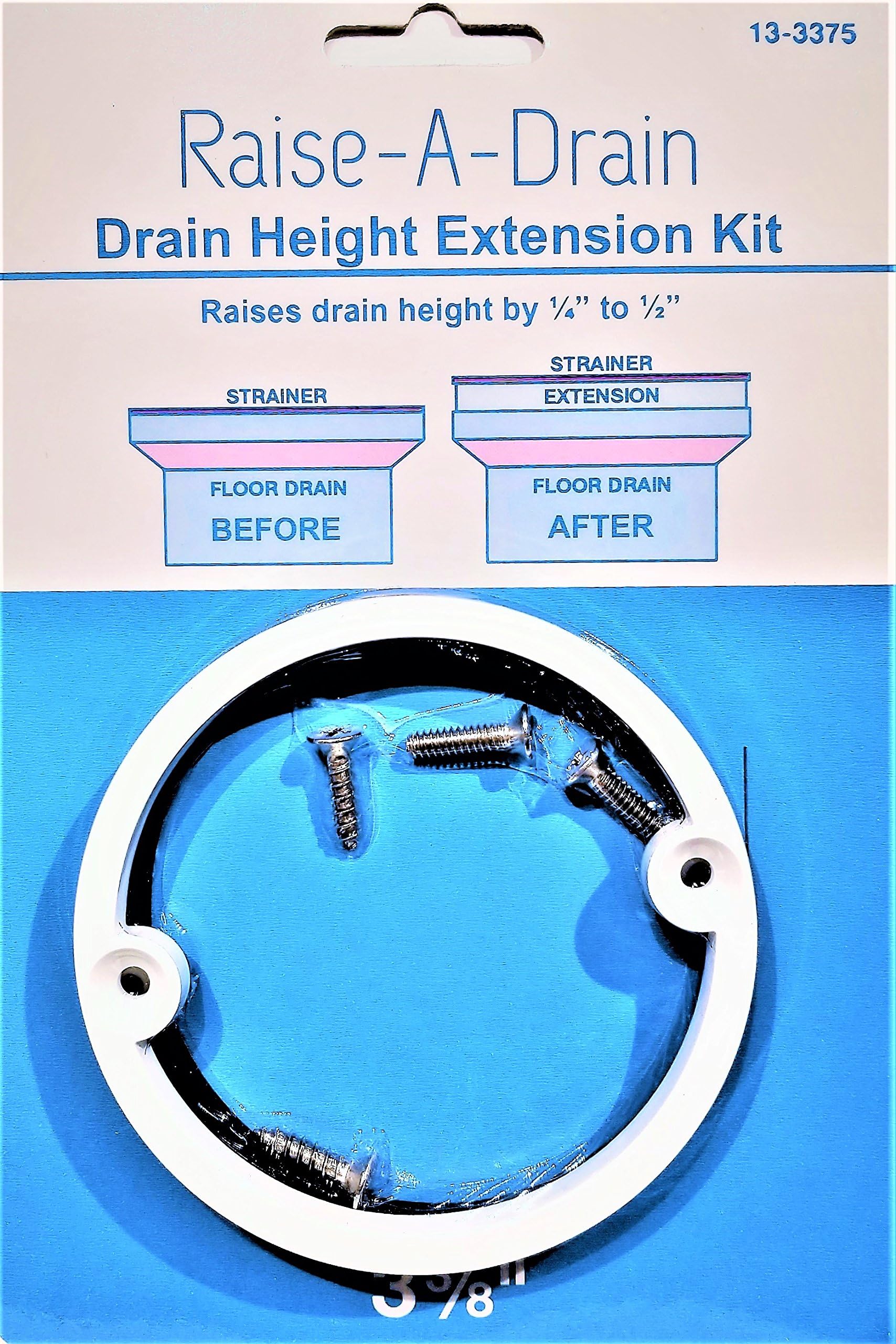 Drain Height Extension Kit, 3-3/8" Center-to-Center Screw Holes, 4 ...