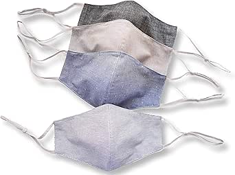 Amazon.com: Cotton Face Masks with Adjustable Ear Loops and Filter ...