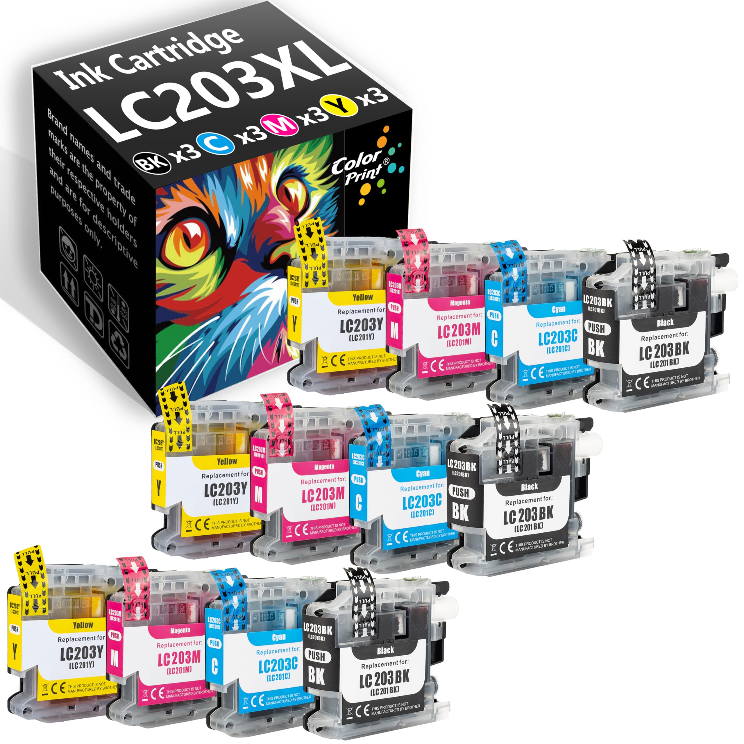 Amazon.com: COLOR PRINT Compatible LC203 Ink Cartridge Replacement for ...