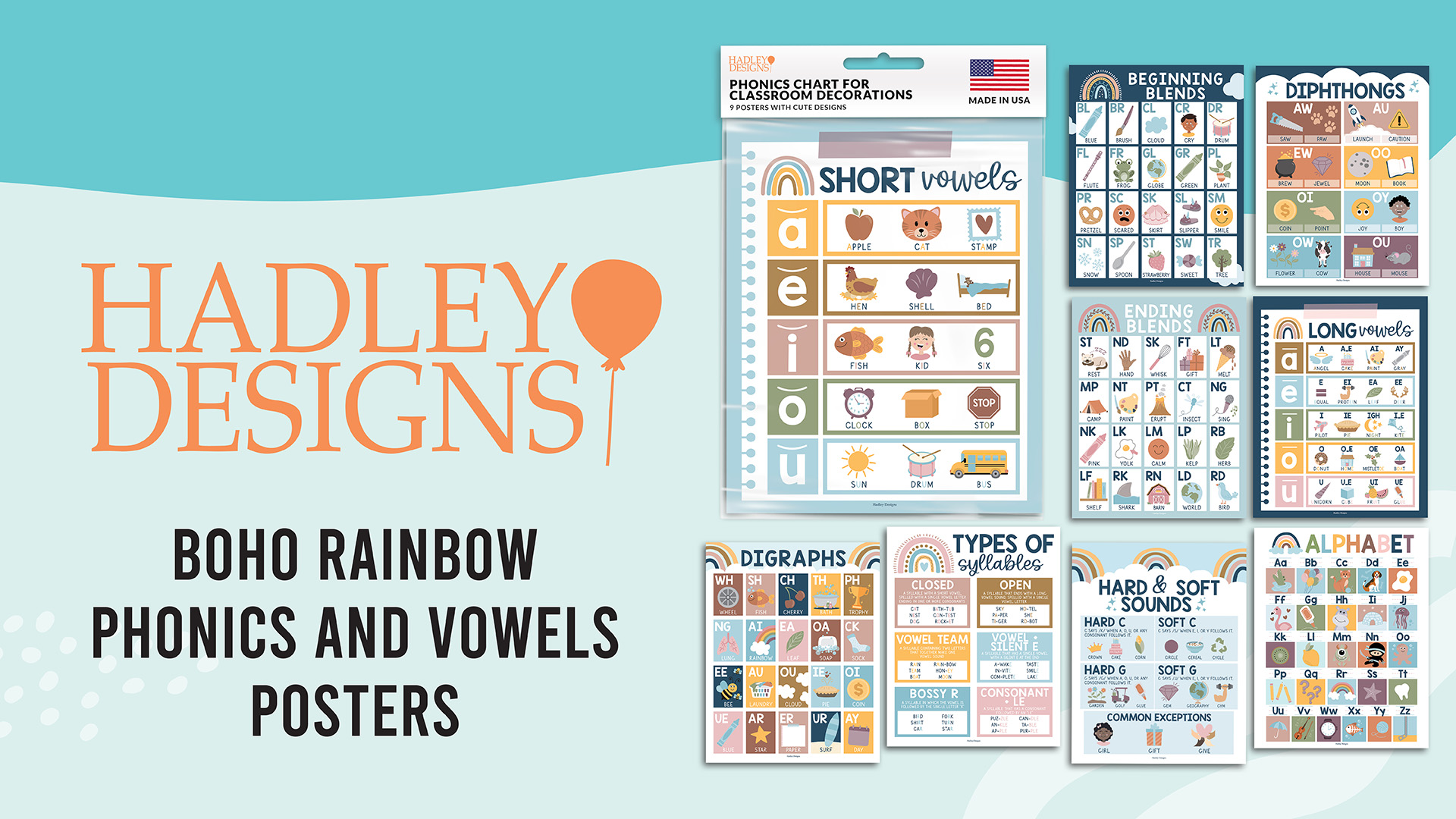 Watch Boho Sound Wall Classroom Phonics Posters For Classroom Wall on ...