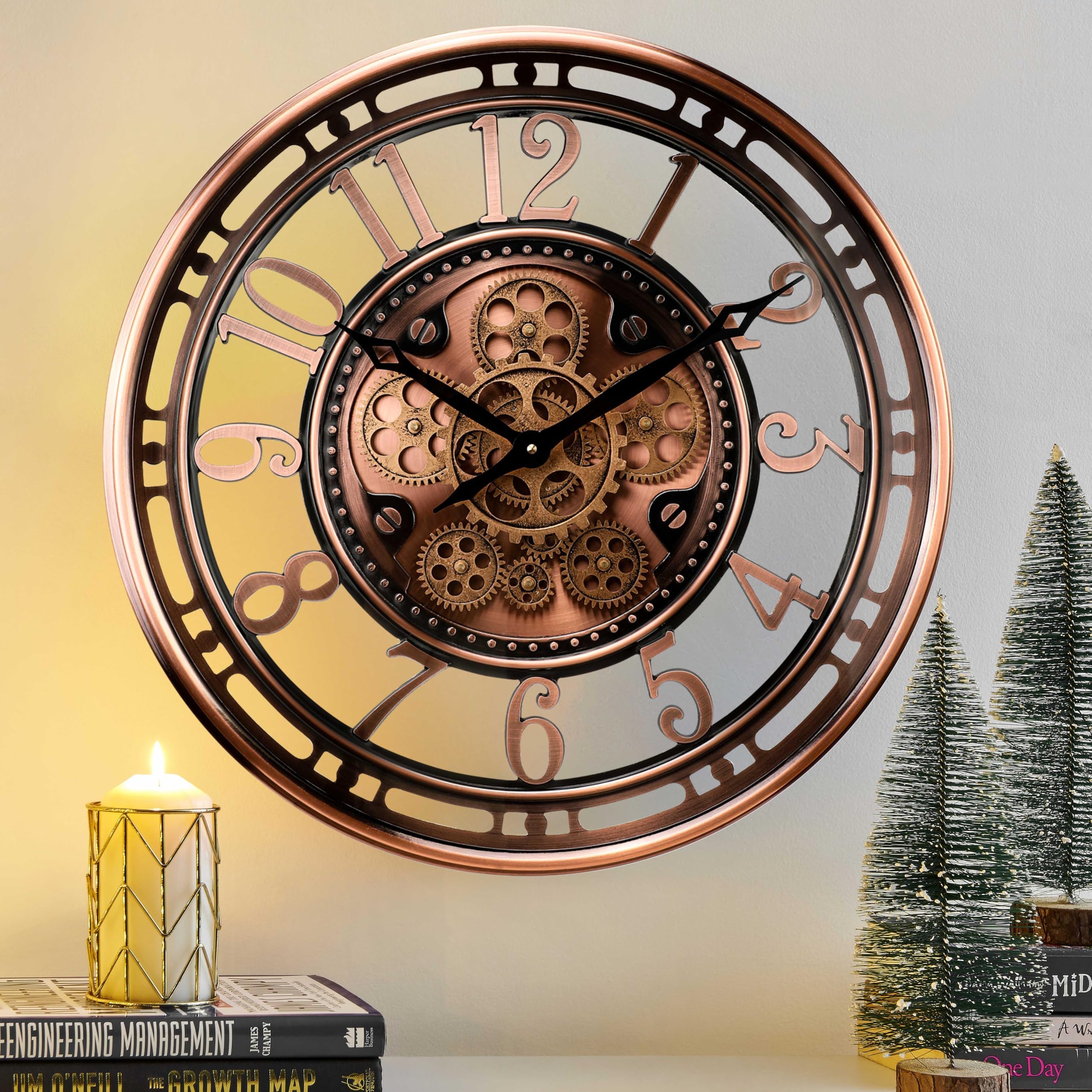 Amazon.com: Geek Alerts Clockwork Steampunk Style Silent Quartz Wall ...