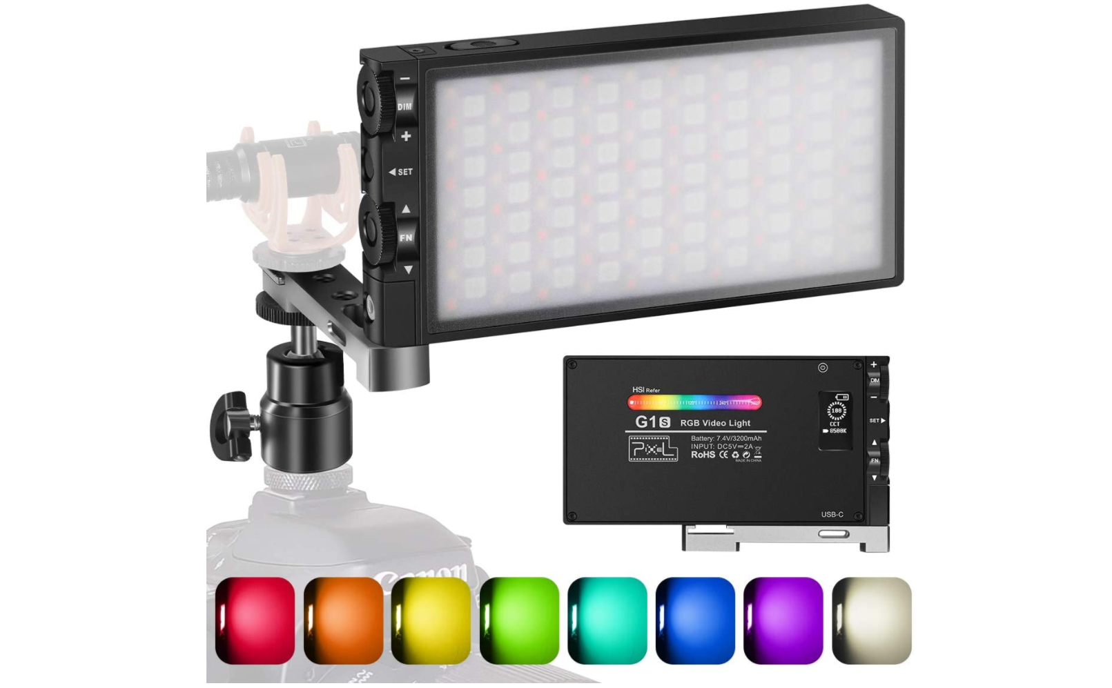 Watch Pixel G1s RGB Video Light Review on Amazon Live