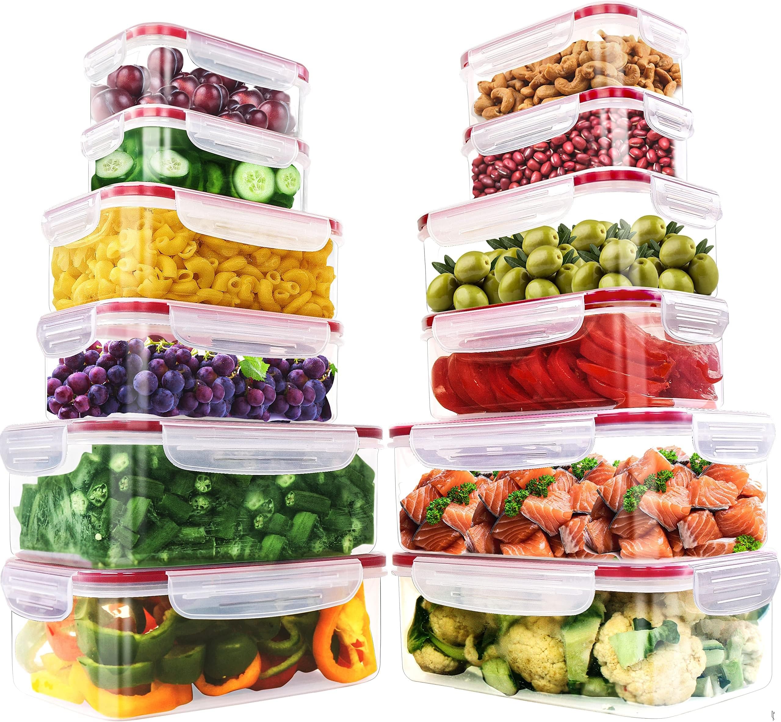 nuovva Airtight Food Storage Containers Set – Plastic Food Containers ...