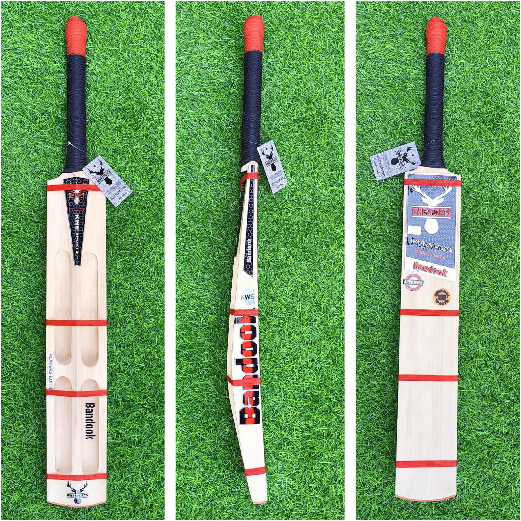 Kwesports Bandook bat 4 Scoop Cut Kashmir Willow Hard Tennis Bat ...