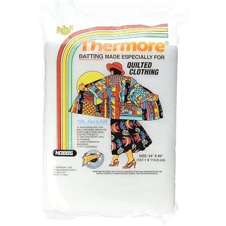 Amazon.com: Hobbs 45"x54" for Clothing Batting Thermore Ultra Thin 54in ...