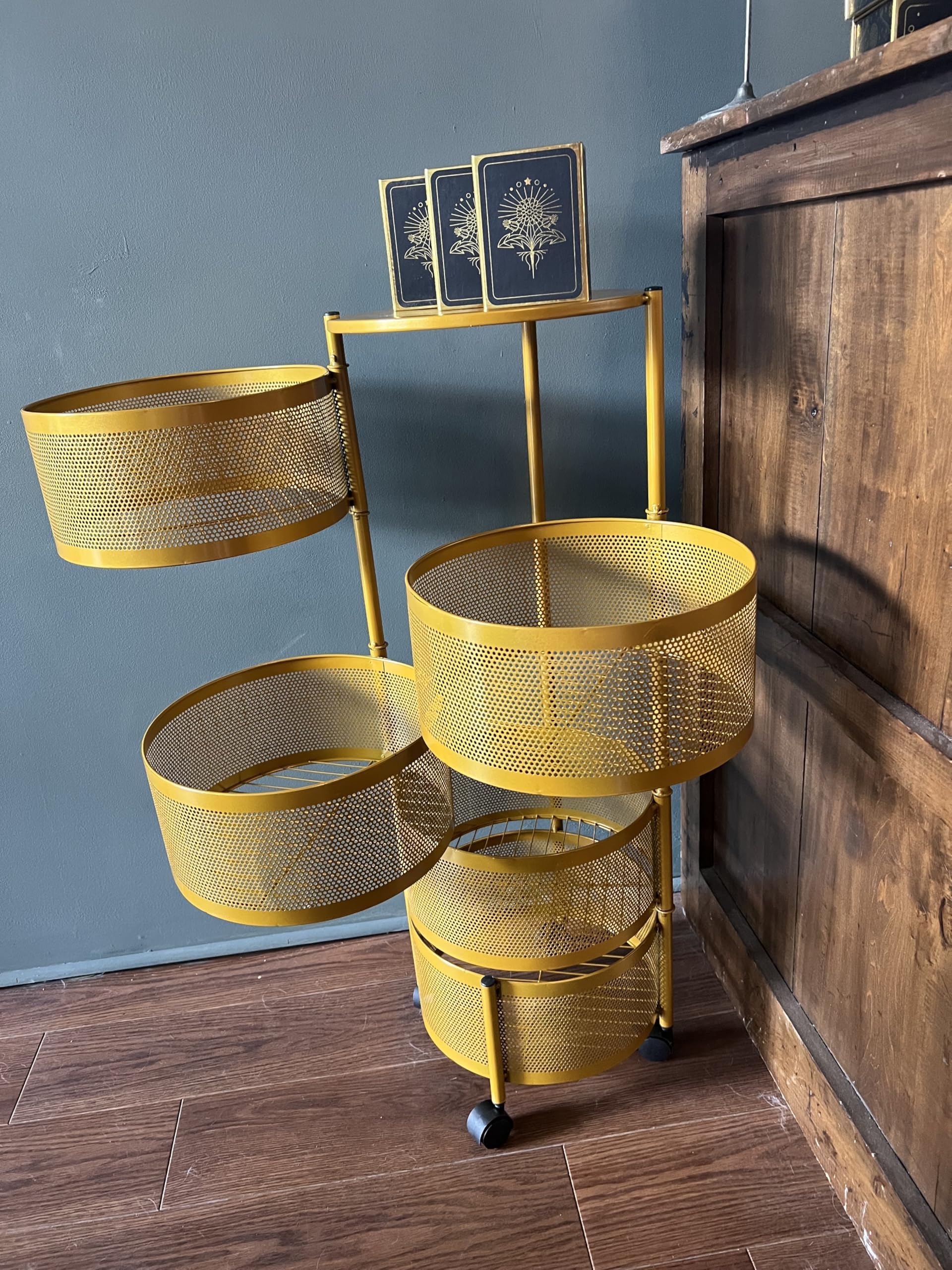 Amazon.com - HOYRR Rotating Storage Rack for Kitchen, 4 Tier Fruit and ...