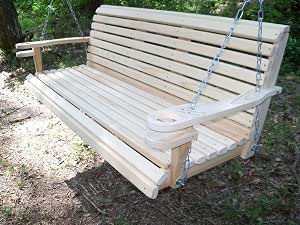 Amazon.com : Generic 5FT Cypress Porch Swing Made in USA with Hanging ...