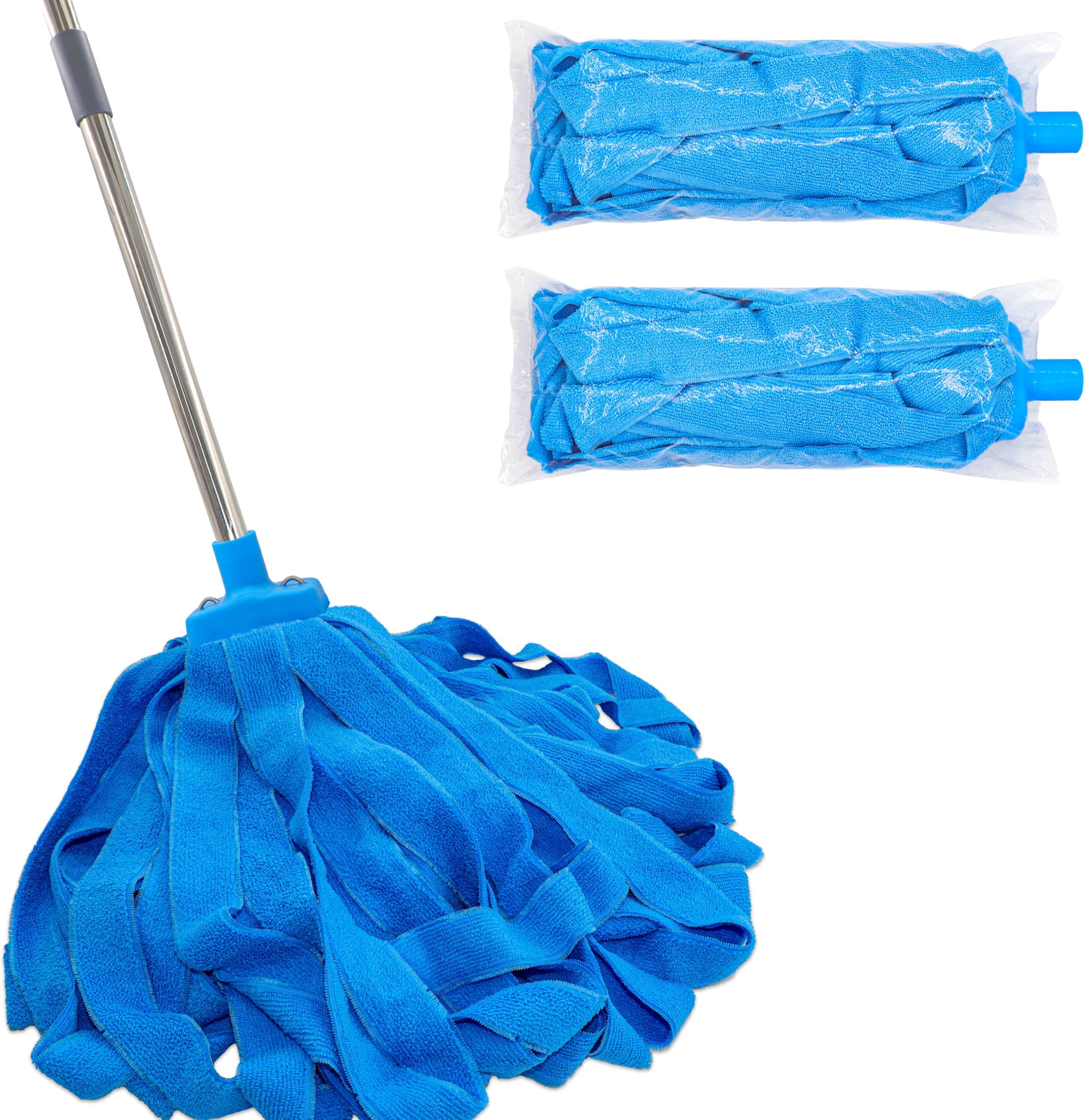 Amazon.com: Screw On Microfiber String Mop, One Stainless Steel Pole ...