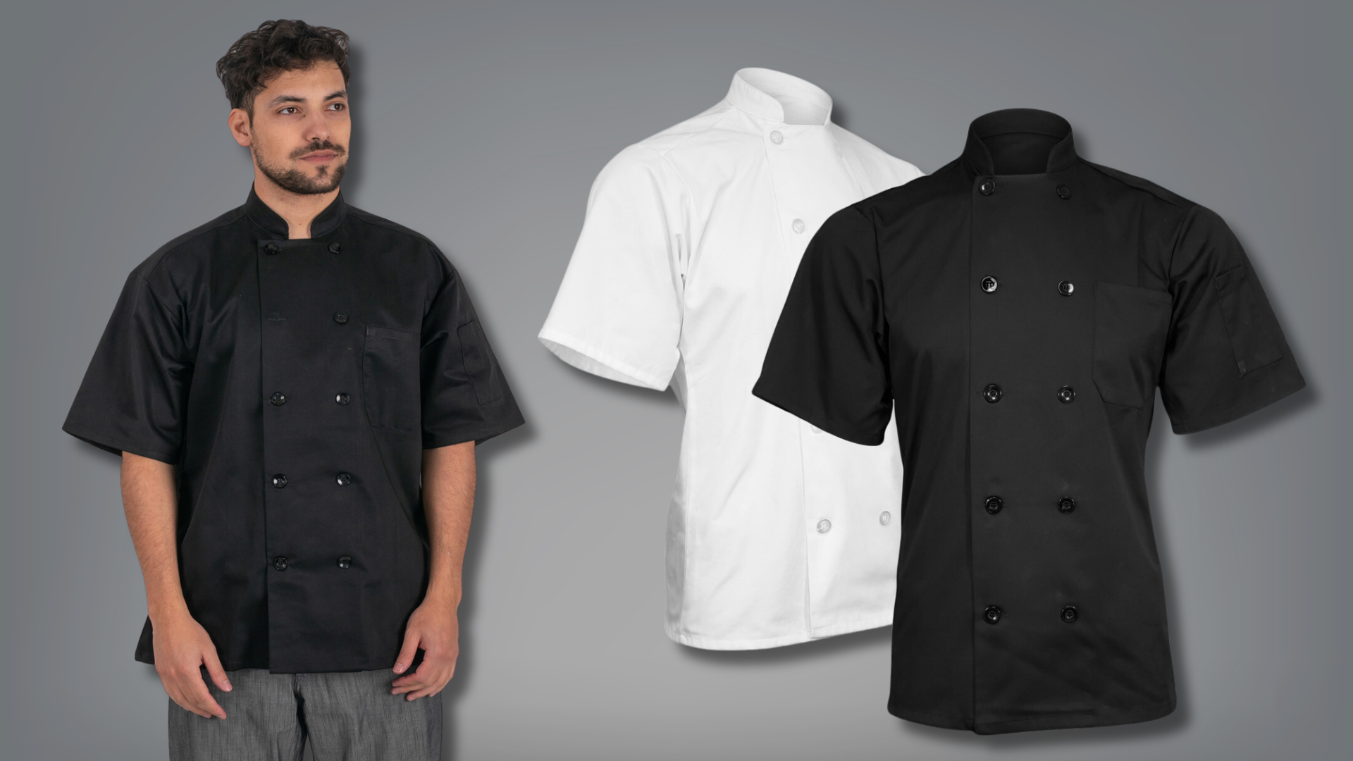 Watch ChefsCloset Classic Short Sleeve Chef Coat on Amazon Live