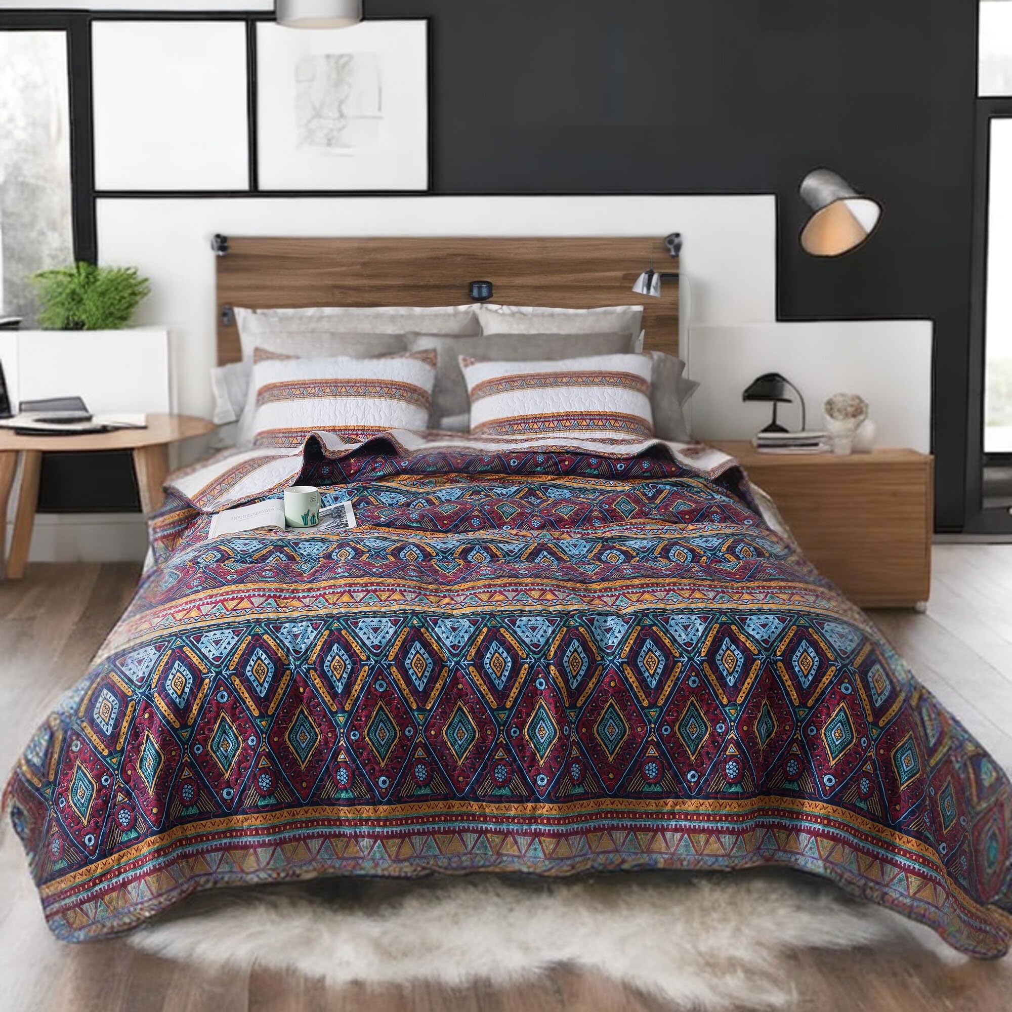 Amazon.com: DaDa Bedding Collection - Bedspread with Shams, Farmhouse ...