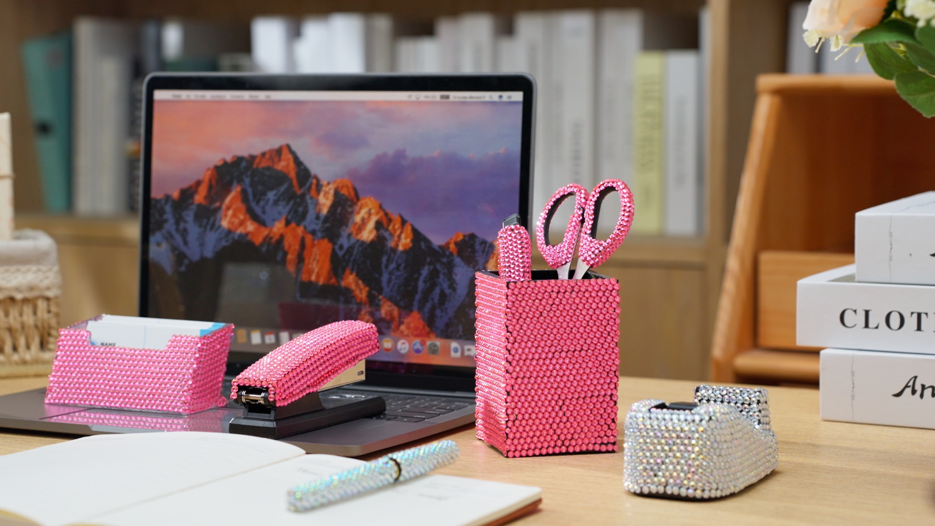 Bling Office Desk Supplies Bling Office Desk Accessories Set Diamond