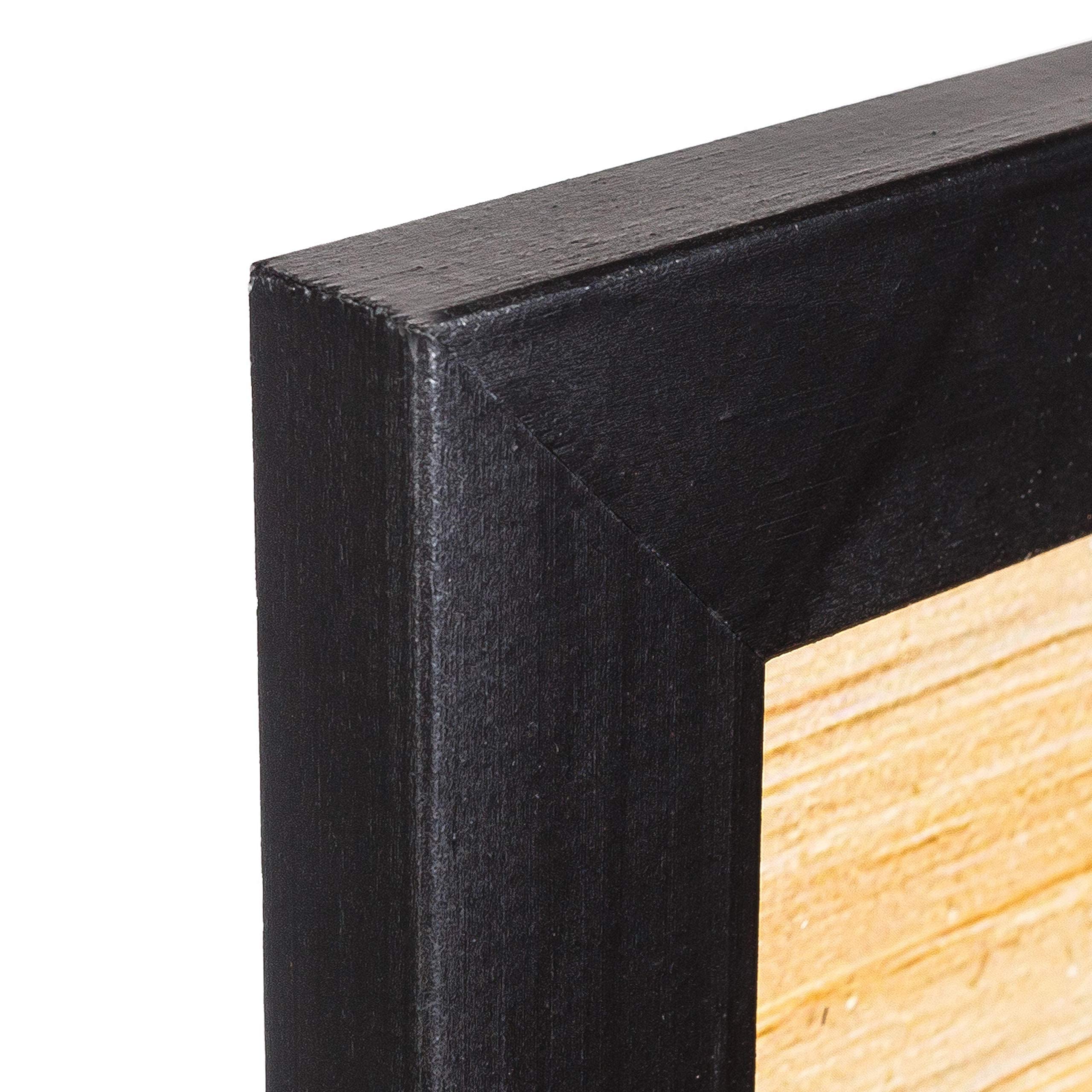 Rustic Wooden Picture Frame 8x10 - Black - Set of 2-100% Natural Eco ...