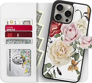 Amazon.com: LUMARKE Designed for iPhone 15 Pro Max Wallet Case, Detachable Flip Folio Cover ...