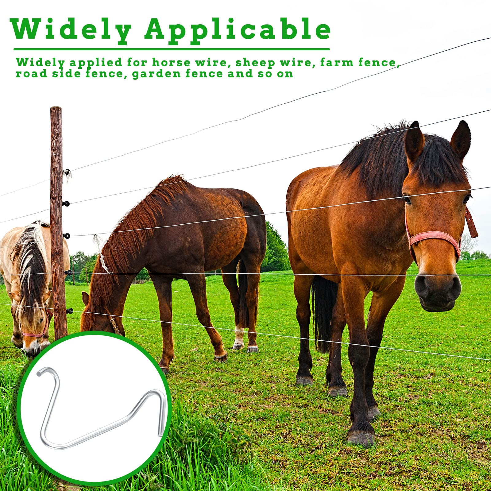 Snapklik.com : 1000 Pcs T Post Clips Bulk Galvanized Steel Fence Clips ...