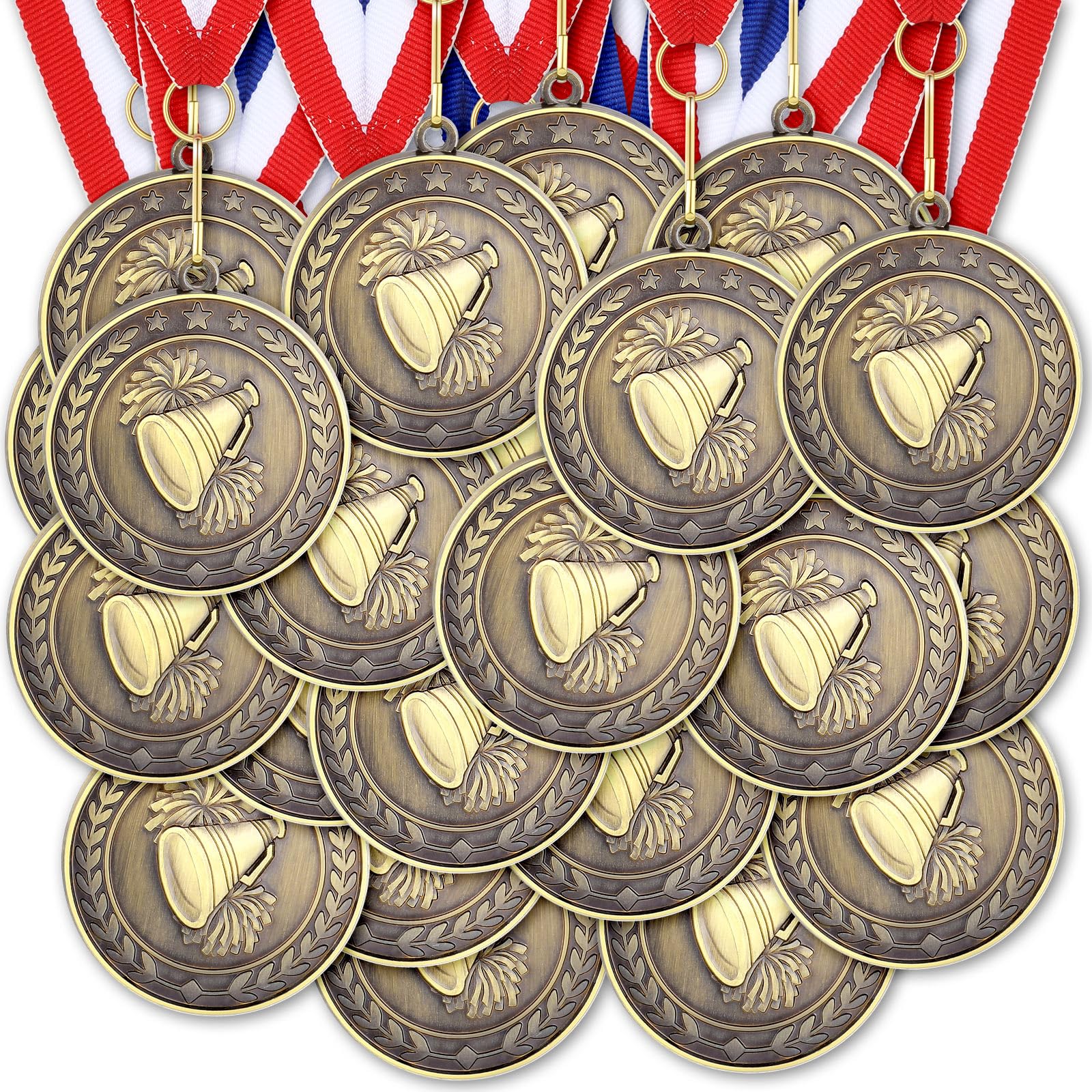 Snapklik.com : Loetere 60 Pcs Award Medals Bulk Bronze Sports Trophies