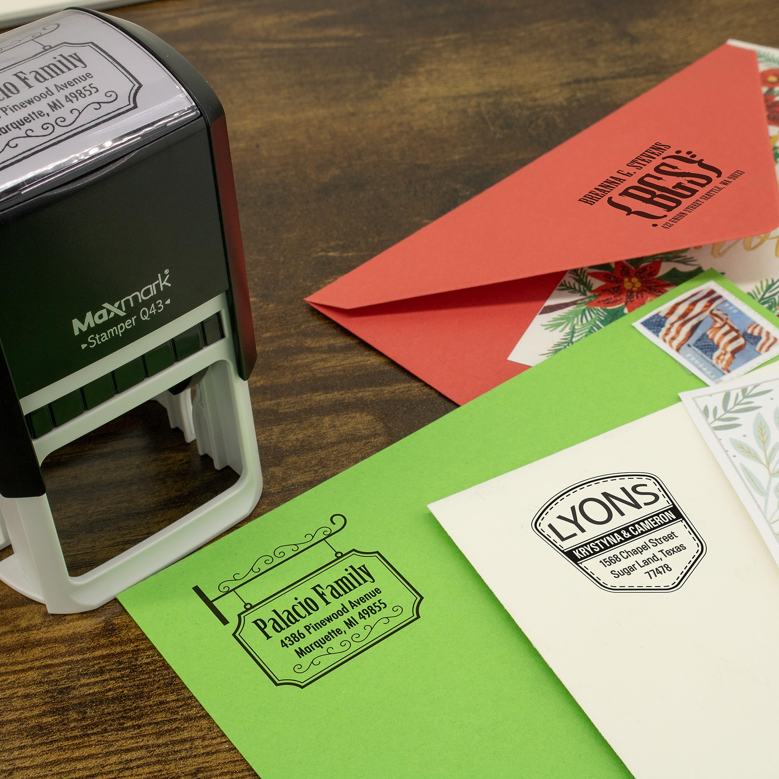 Return Address Stamp With Logo DIY Address Stamp Gift Boxes | Simply ...