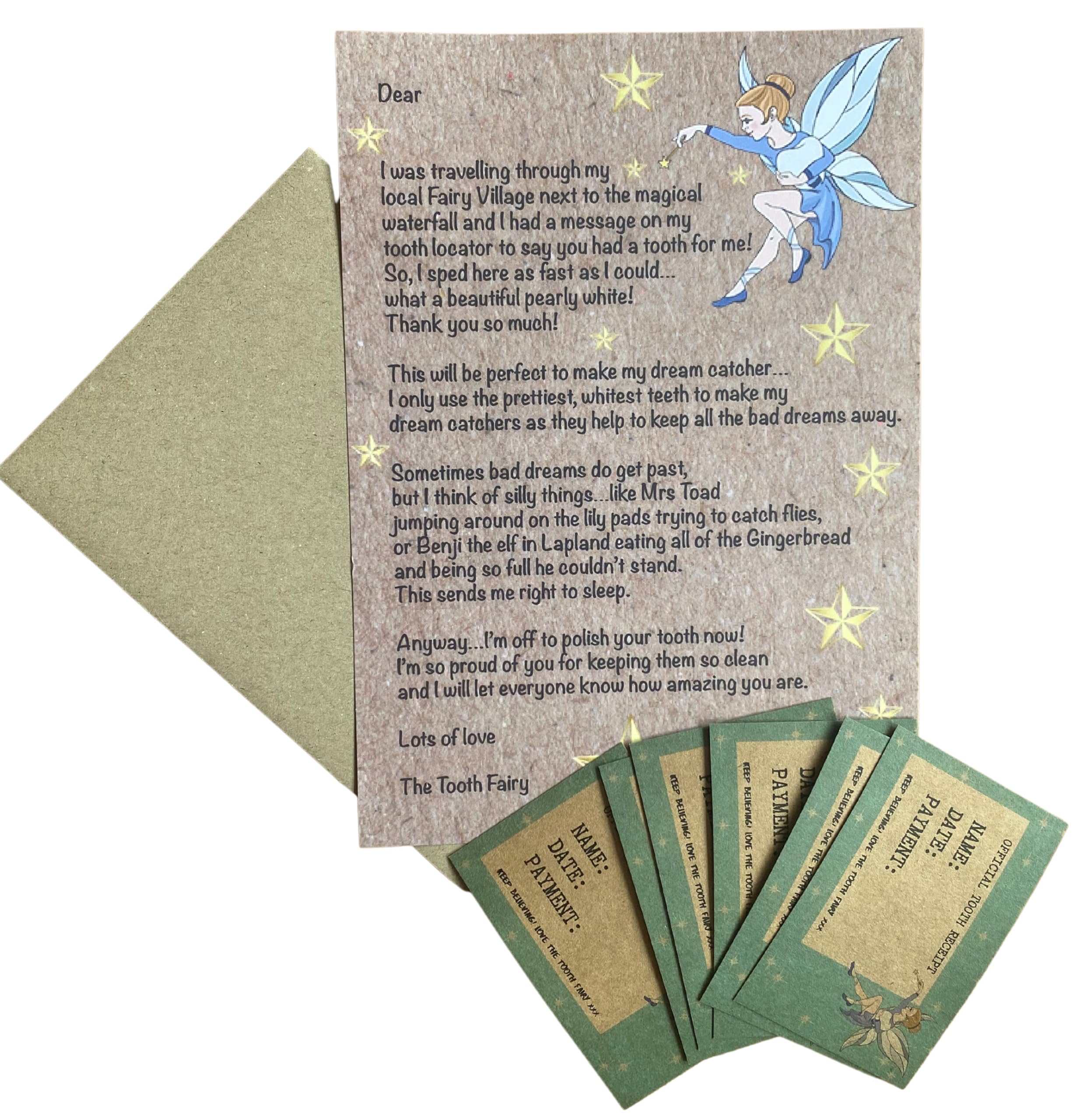 Tooth Fairy Letters Certificates And Editable Tooth Fairy Letter, Lost