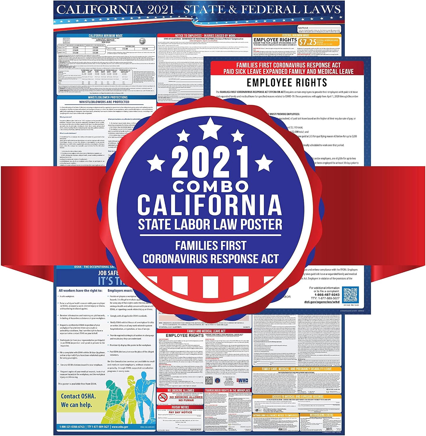 Amazon.com : 2023 California State and Federal Labor Laws Poster ...