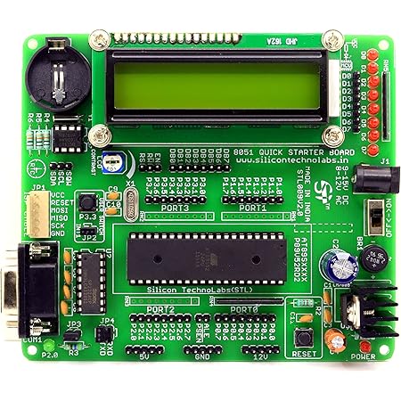 MY TechnoCare 8051 Development Board MAX232,AT89S52 Microcontroller IC ...