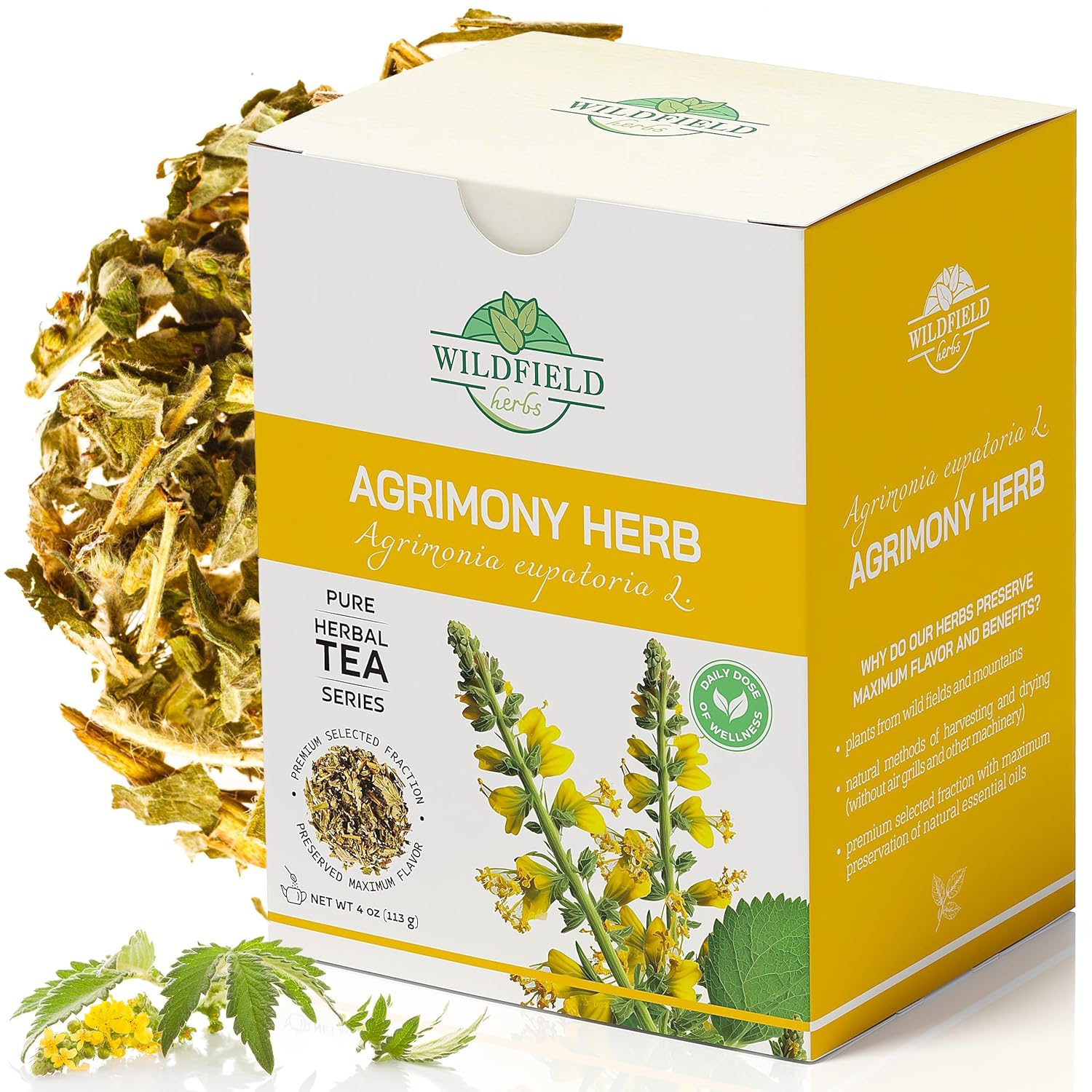 Amazon.com : 4 oz. Agrimony Herb Dried Cut Agrimony Flower Tea ...