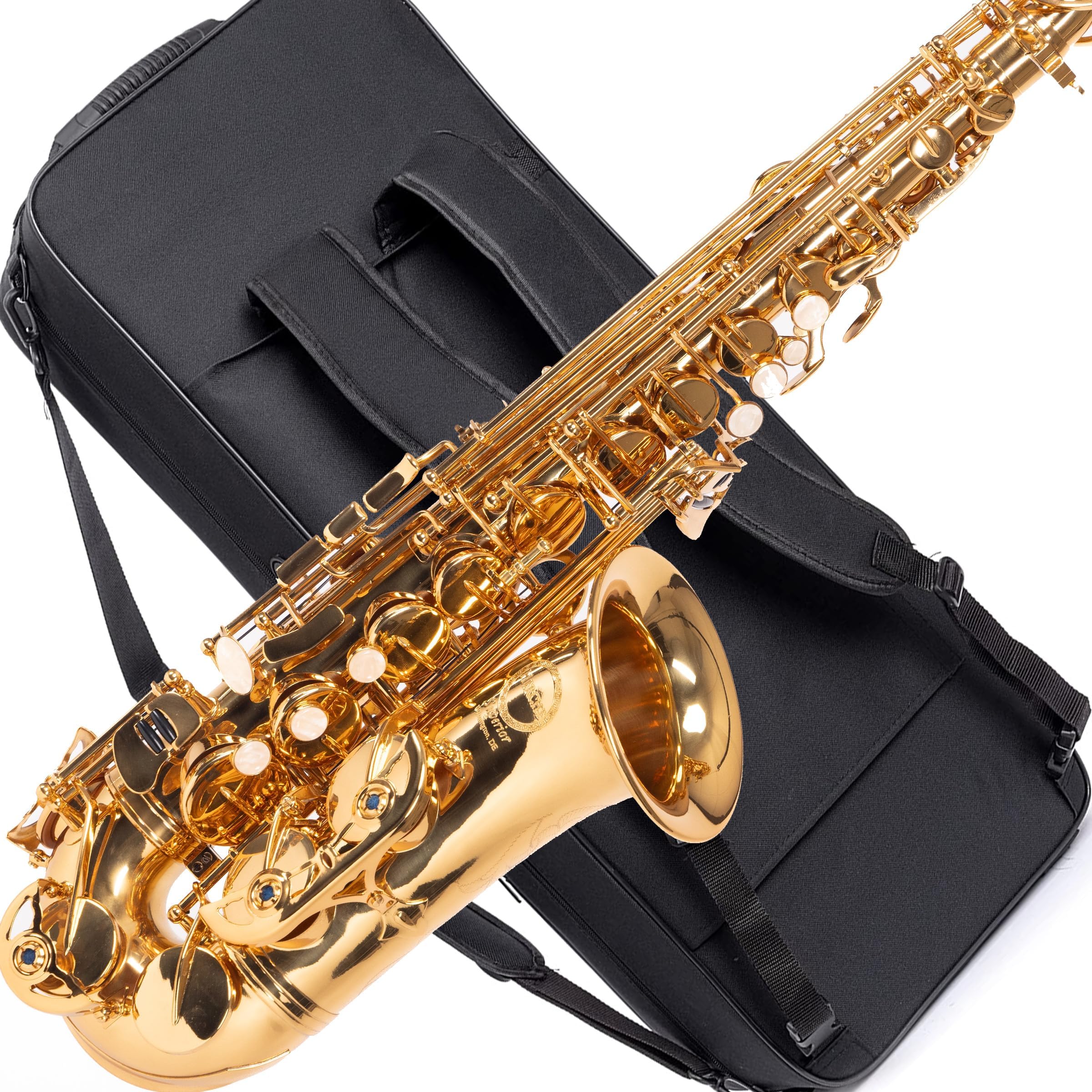 Amazon.com: Pro use shiny black nickel plated alto saxophone with rich ...
