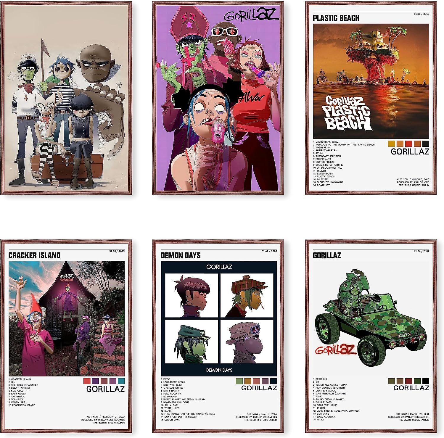 GNbow Gorillaz Poster Music Album Cover Posters for Room Aesthetic ...
