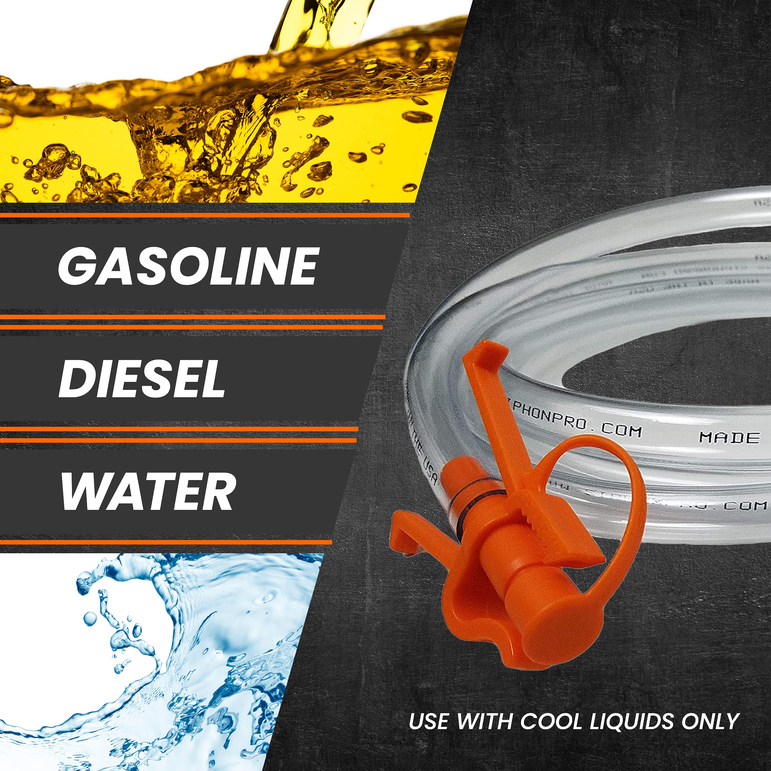 GasTapper Siphon Pump - Deluxe - Fuel Hand Pumps for Gas, Diesel ...