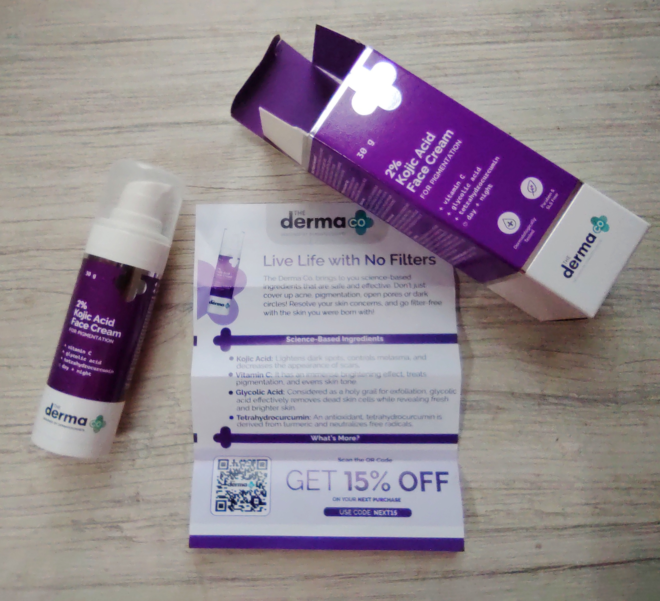 The Derma Co Lightening 2% Kojic Acid Face Cream - 30 Gm(Dermaco ...