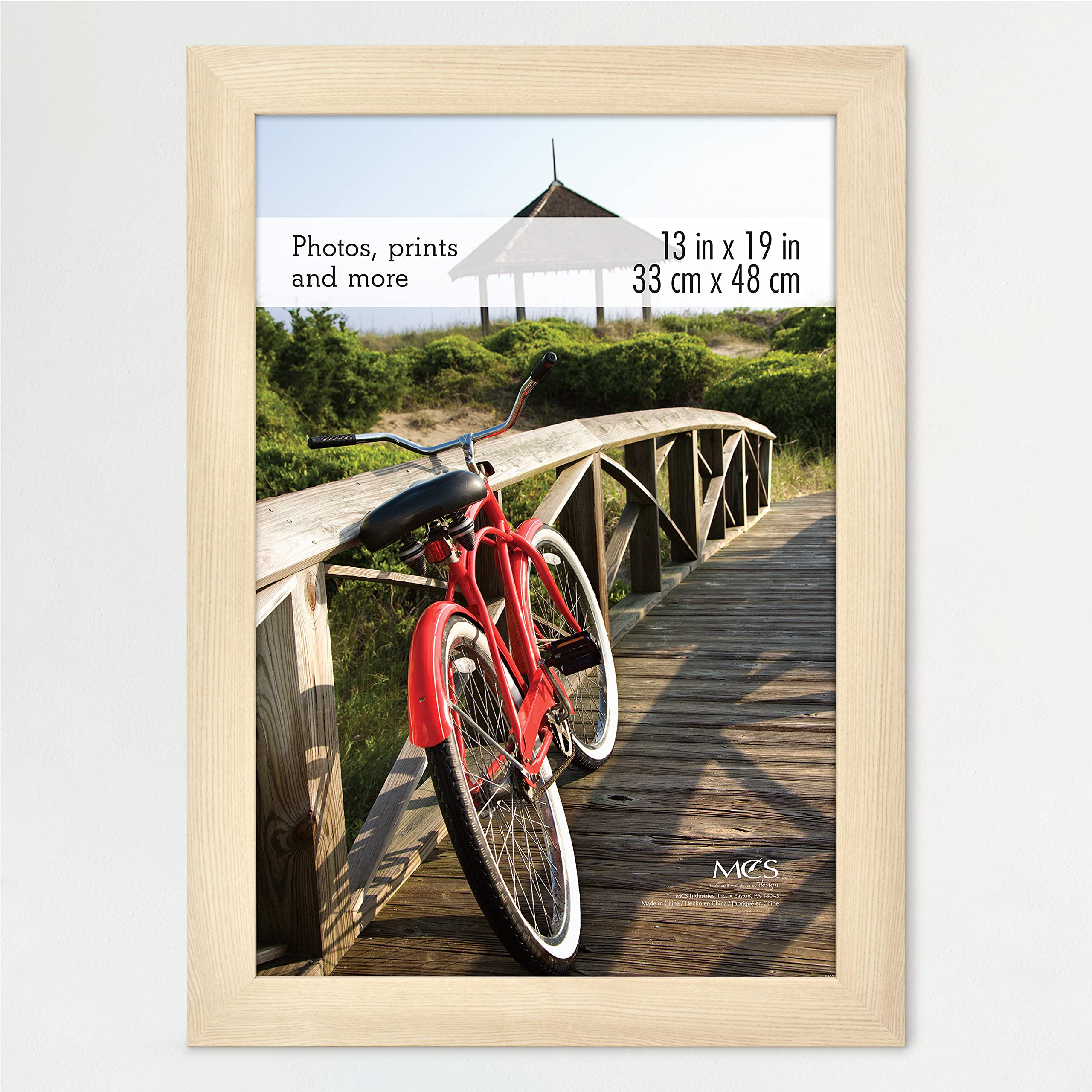 MCS Museum Poster Frame, Natural Woodgrain, 13 x 19 in, Single