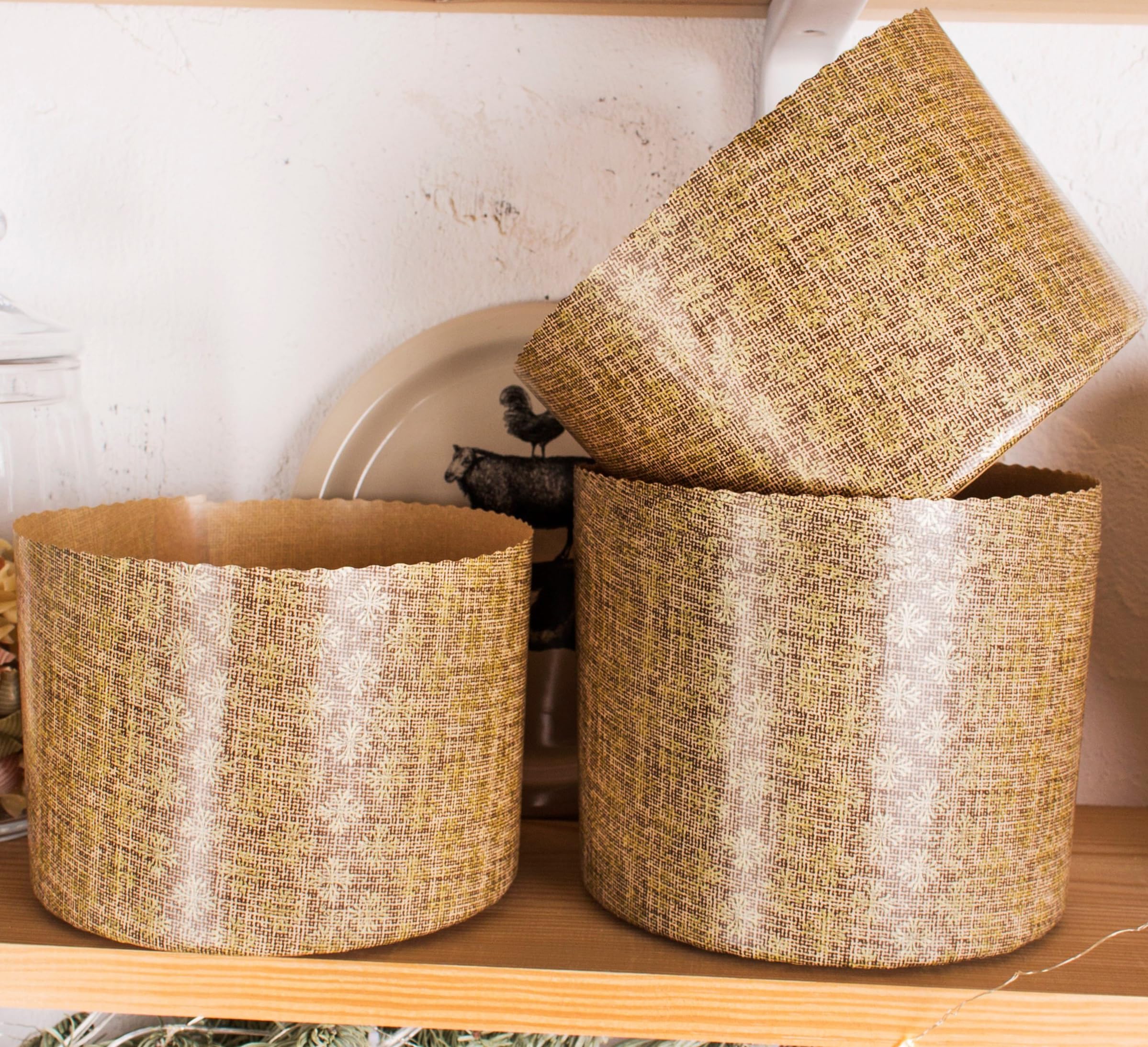 15 oz Panettone Paper Mold Large | 12 Pack | Non Stick Panetonne Mold ...