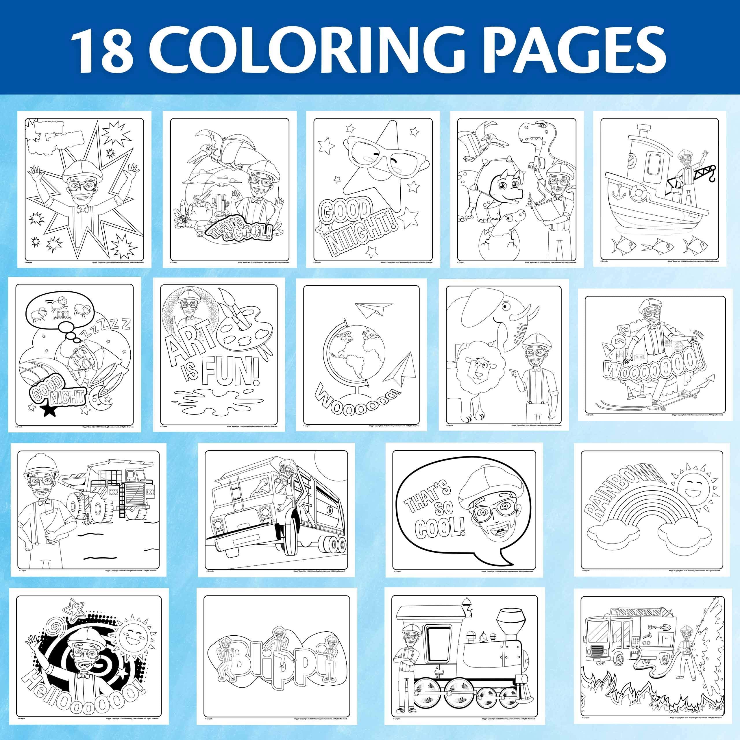 Buy Crayola Blippi, Color Wonder Mess Free Coloring Pages & Markers ...