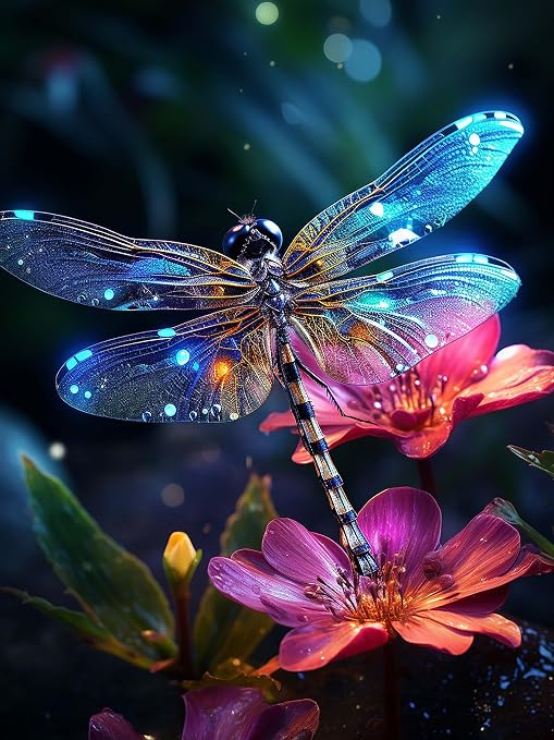 Amazon.com: SKRYUIE 5D Diamond Painting Kits Dragonfly for Adults Full ...