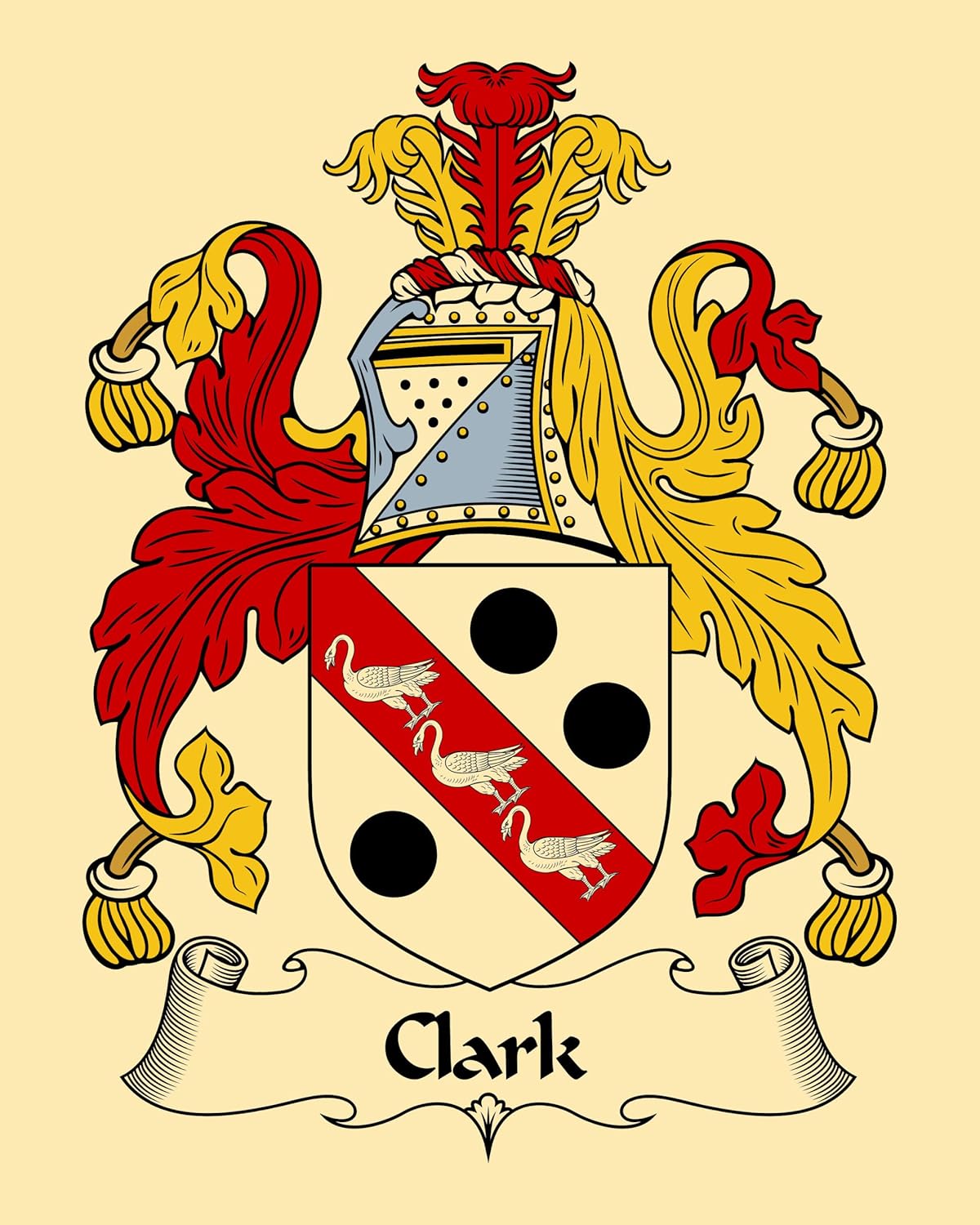 Amazon.com: Carpe Diem Designs Clark Coat of Arms/Clark Family Crest ...