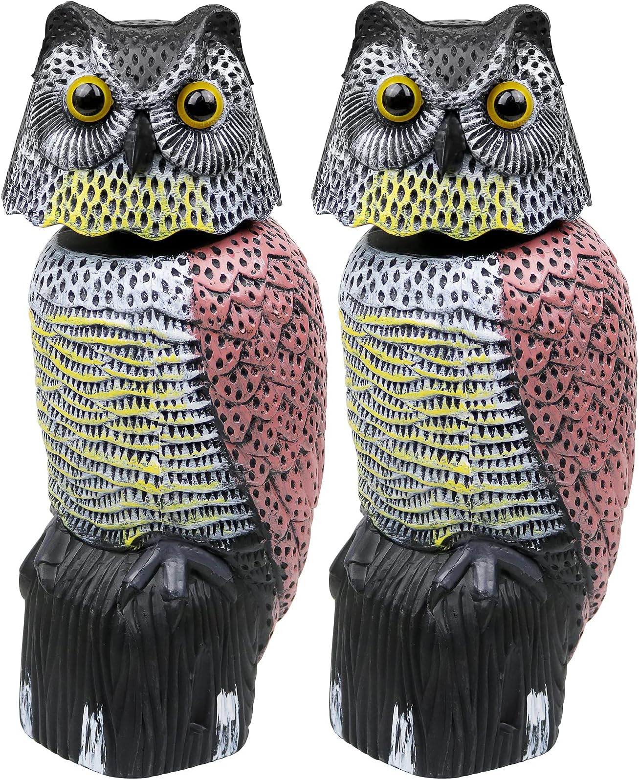Amazon.com : Hedoc Fake Owl Decoys to Scare Birds Away, Rotating Head ...