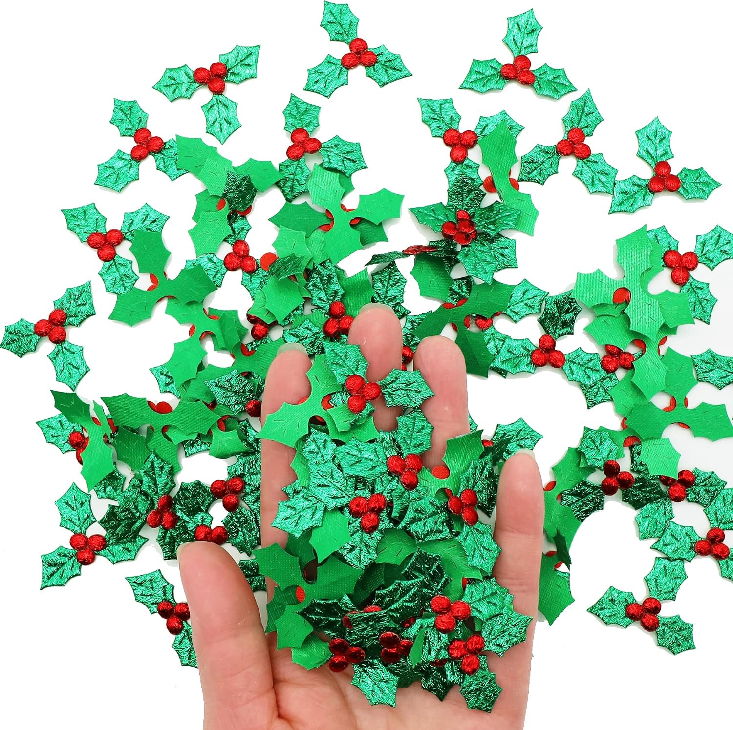 100Pcs Holly Leaves Christmas Confetti for tables, Holly Embellishments ...