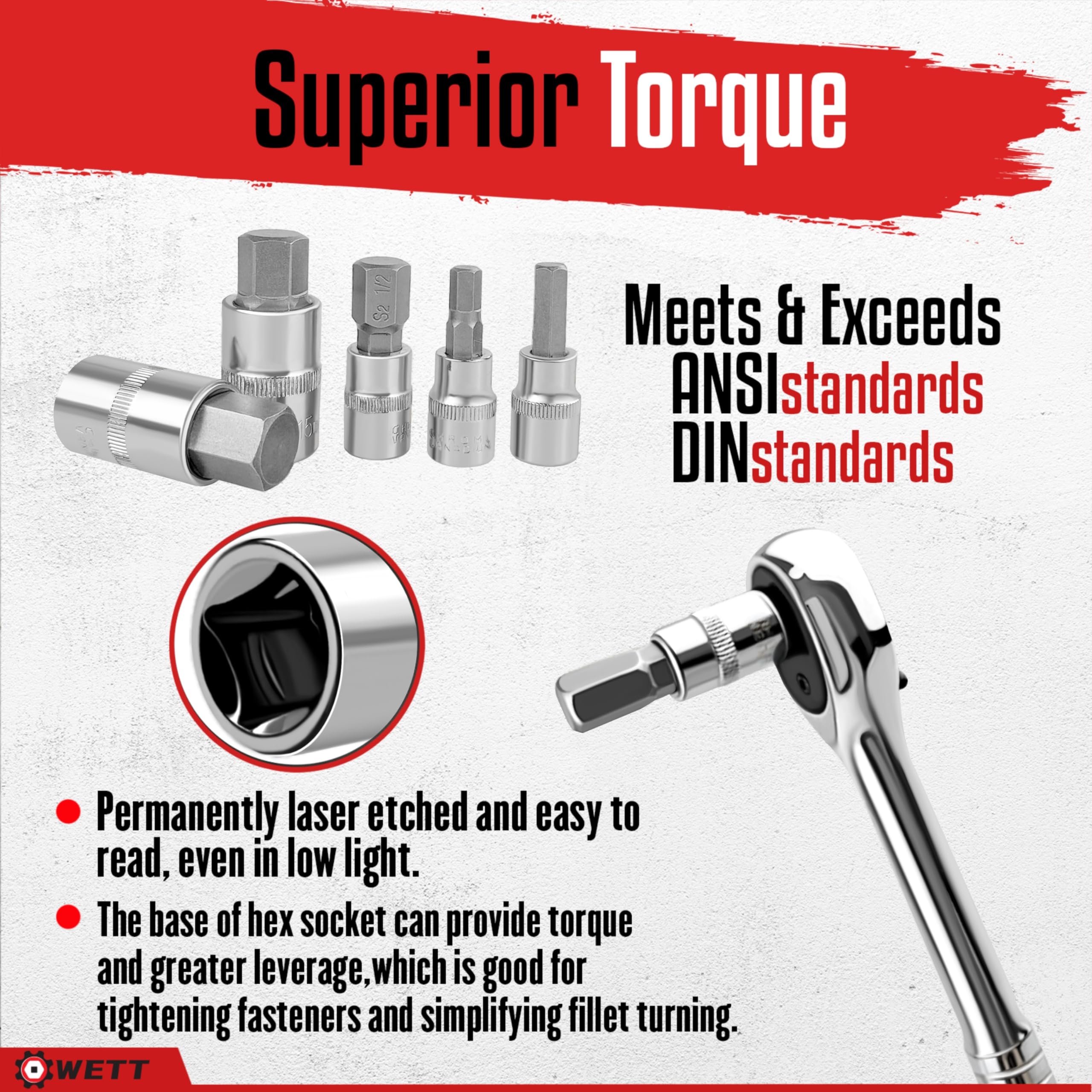 Snapklik.com : 32pcs Master Hex Bit Socket Set, Allen Socket Set, 1/4 ...