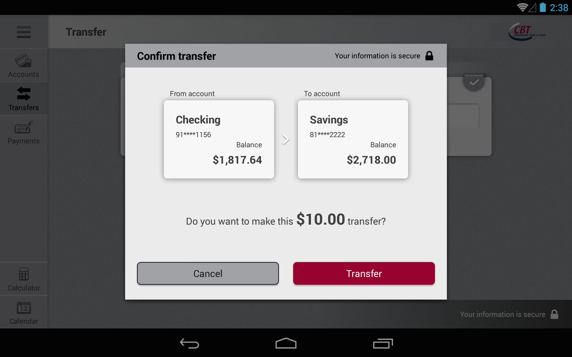 CBT Mobile Banking - App on Amazon Appstore