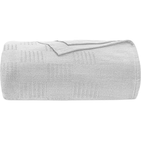 Amazon.com: Elivo 100% Cotton Hospital Thermal Blankets - Open Weave ...