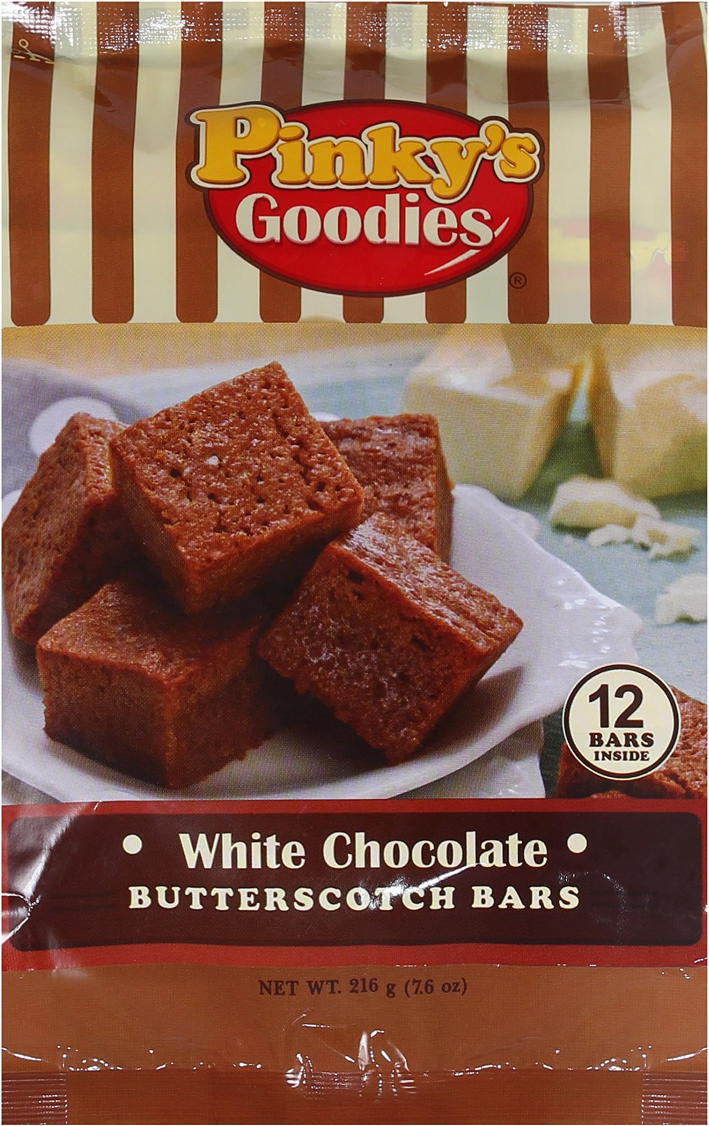 Amazon.com: Pinky's Goodies White Chocolate Butterscotch Bars (12 pcs ...