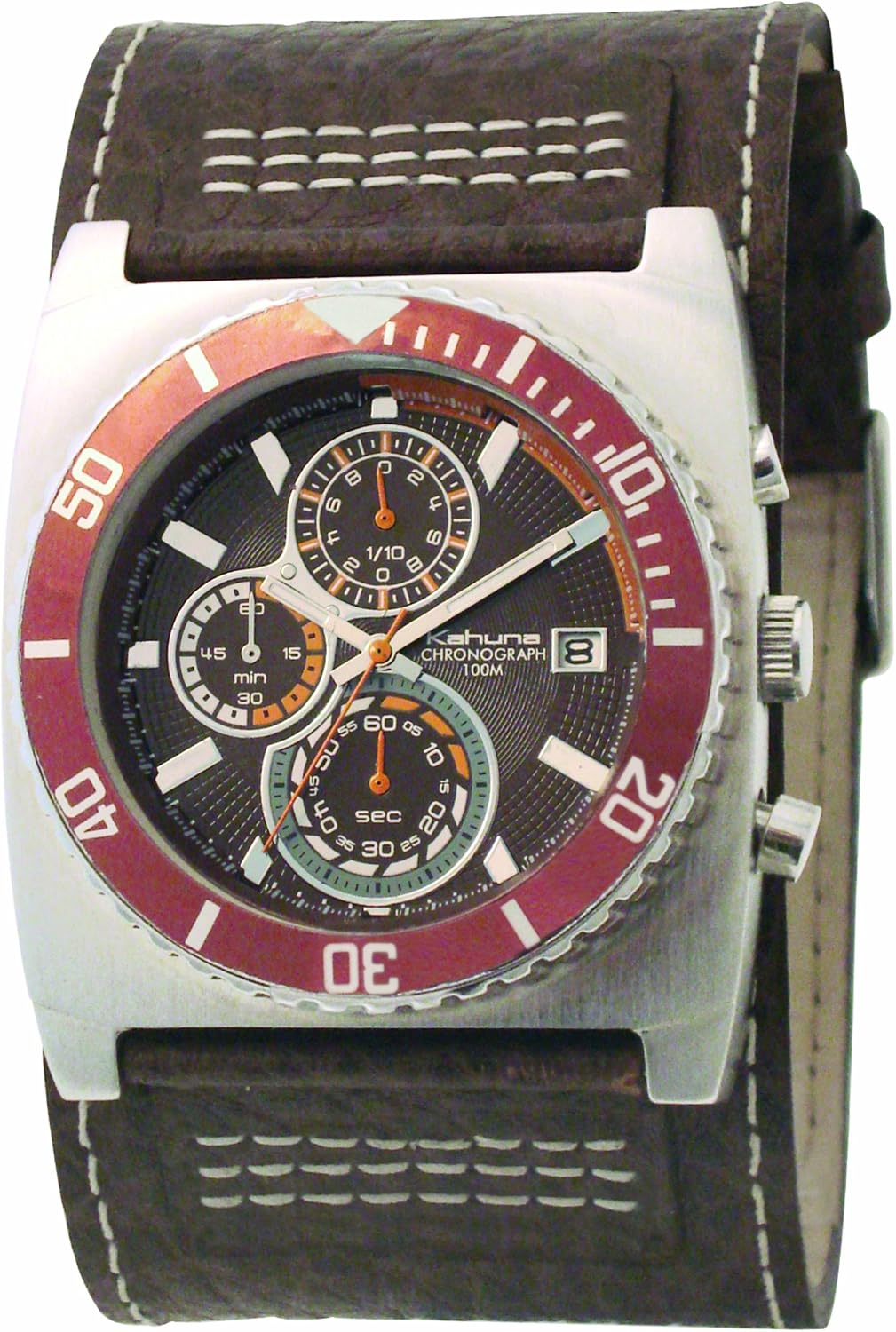 Kahuna Men's Quartz Watch with Brown Dial Analogue Display and Brown ...