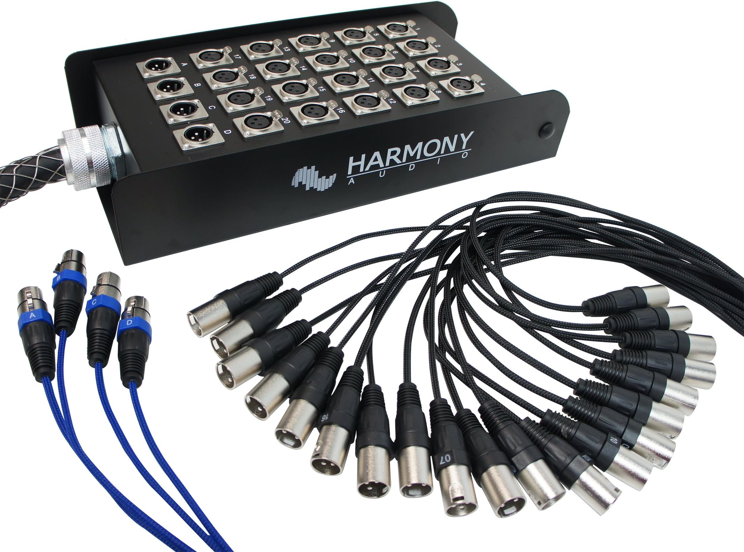 Amazon.com: Harmony Audio HA-SB24100 Pro Stage XLR Snake Cable Box 24 ...
