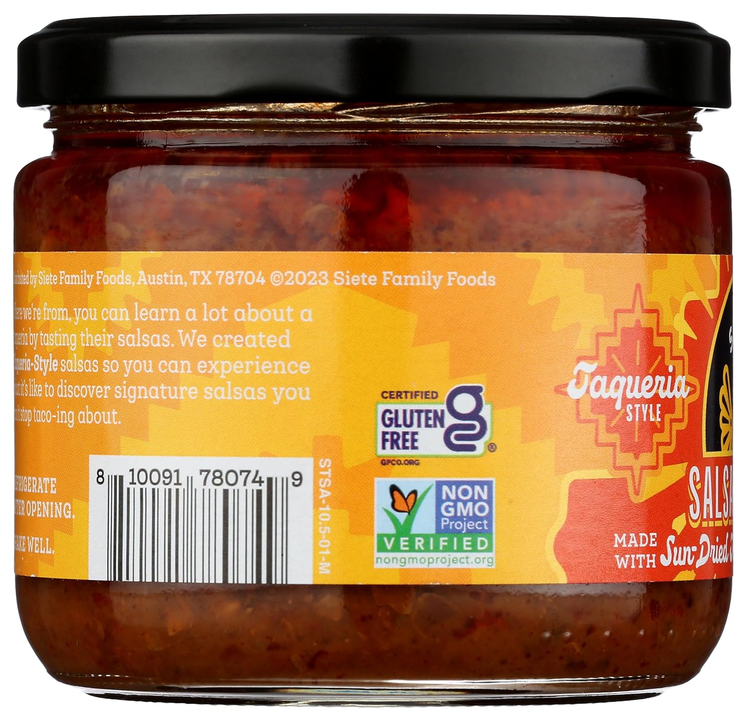 Siete Family Foods Soleada de salsa de tomate y chipotle secada al sol ...