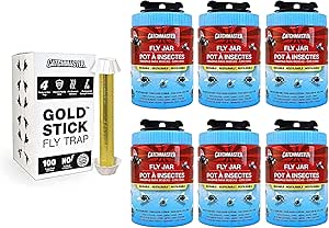 Amazon.com : Catchmaster Fly Trap Bundle, Gold Stick 4-Pack & Outdoor ...