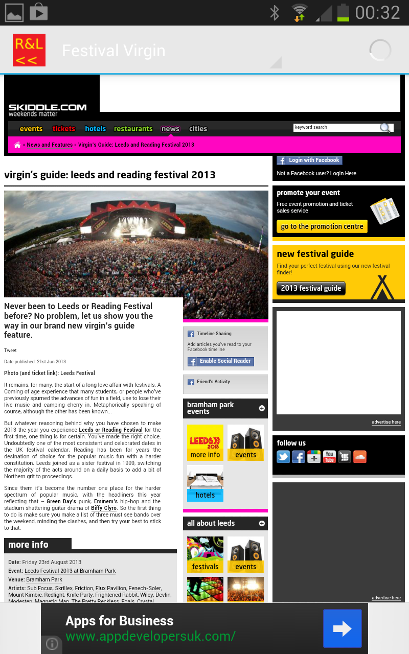 Reading & Leeds Festival - App on the Amazon Appstore