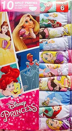Amazon.com: Disney Princess Girls Panties (Set of 10): Clothing, Shoes ...