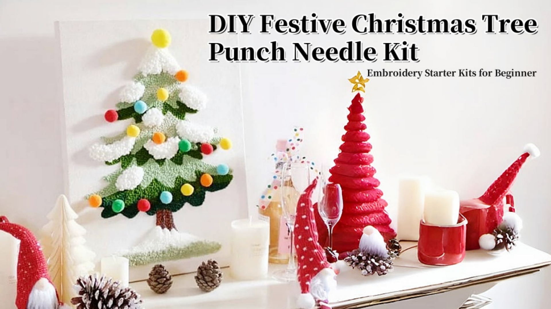 Watch DIY Festive Christmas Tree Punch Needle Kit on Amazon Live