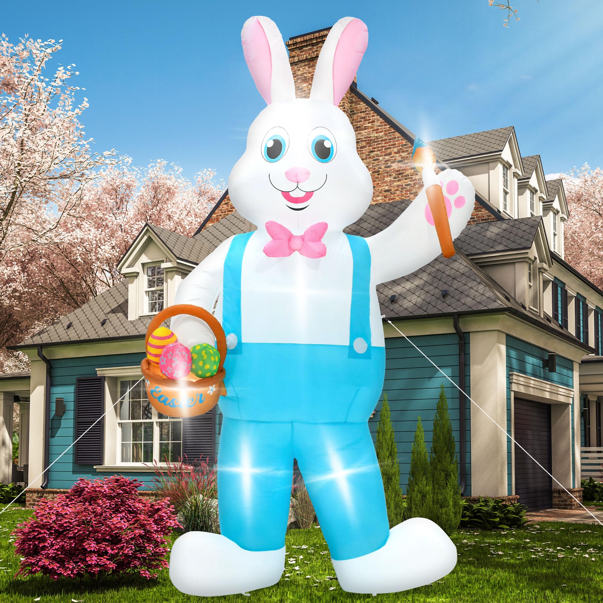 Amazon.com: 12FT Easter Inflatables Decorations, Huge Easter Bunny ...