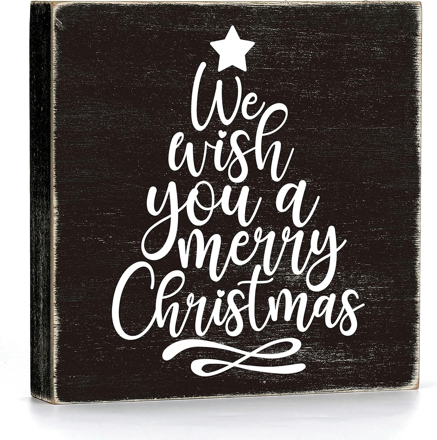 Amazon.com : Funny Christmas Wooden Box Sign Plaque We Wish You a Merry ...